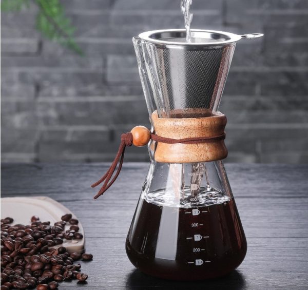 CHEMEX GLASS + FILTER STAINLESS LUOLONG 600 ML – Onepresso.net